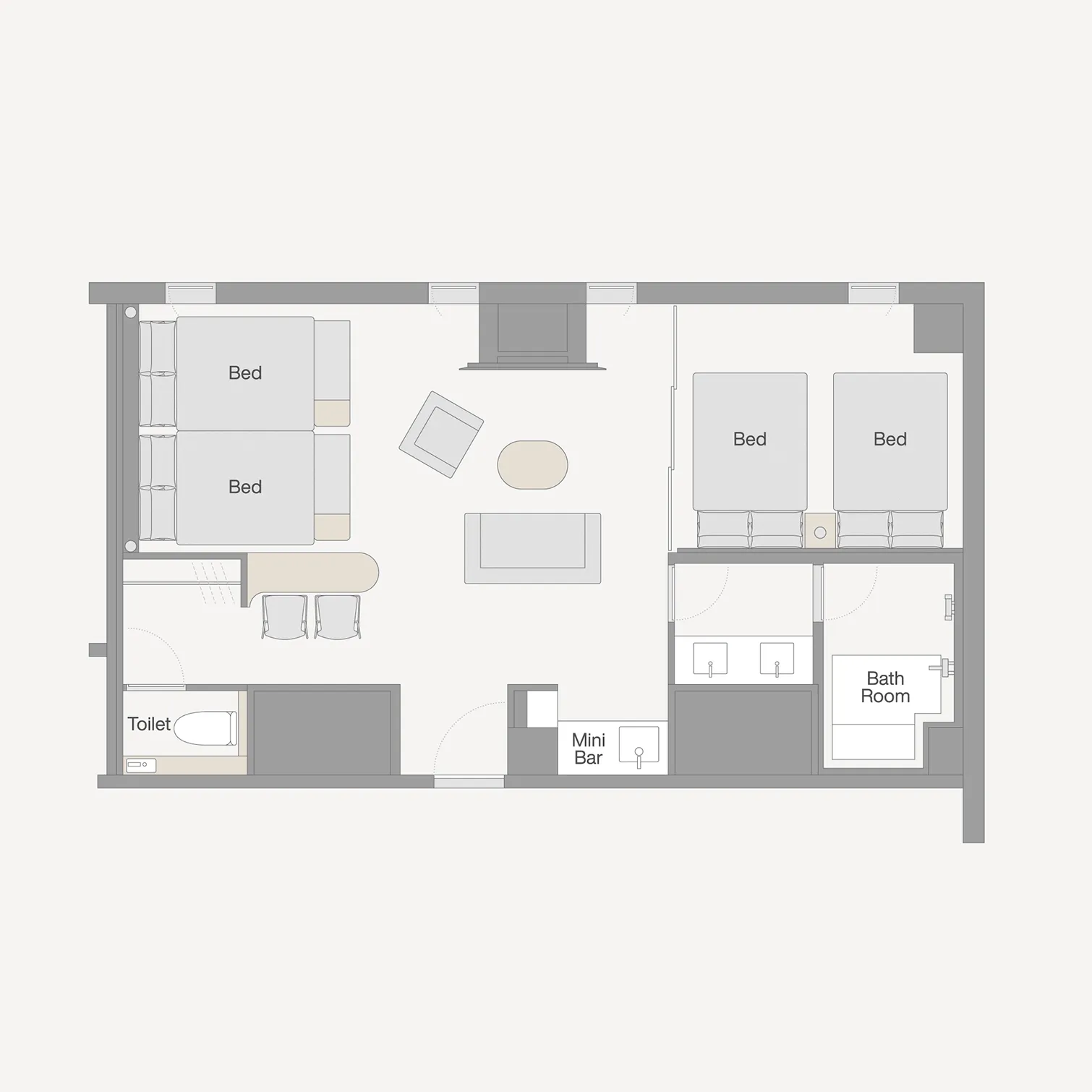 ROOMS - BASE LAYER HOTEL FUKUOKA